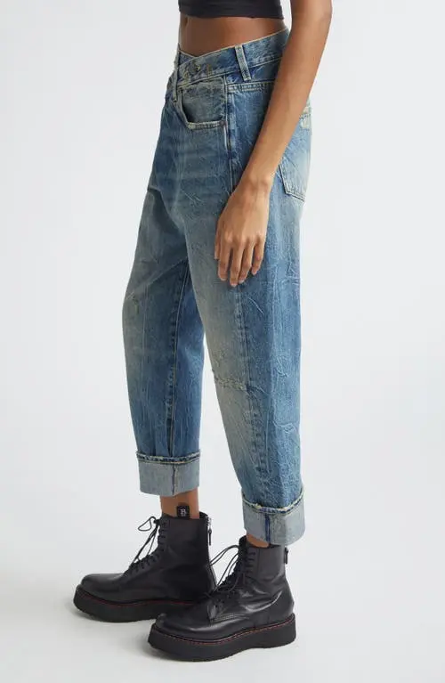 R13 Crossover Straight Leg Jeans - Kelly