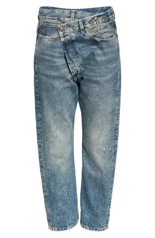R13 Crossover Straight Leg Jeans - Kelly