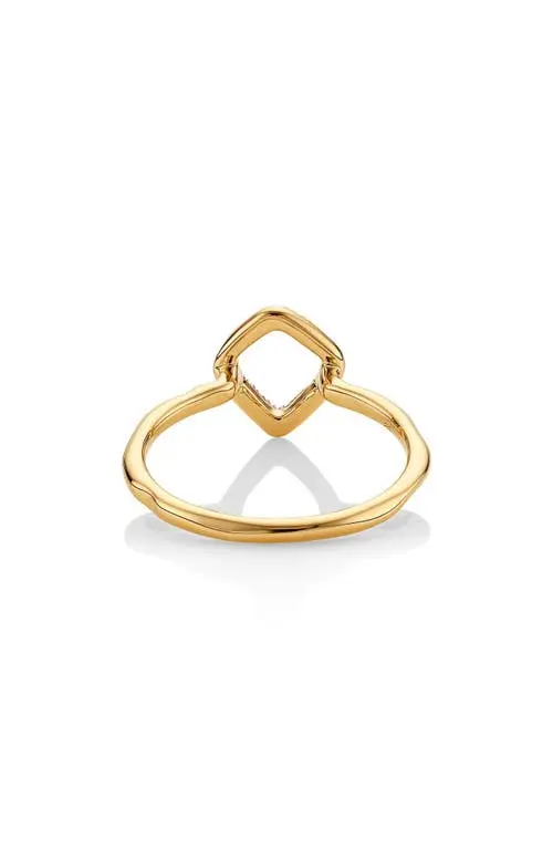 Monica Vinader Riva Mini Kite Diamond Stacking Ring - Gold