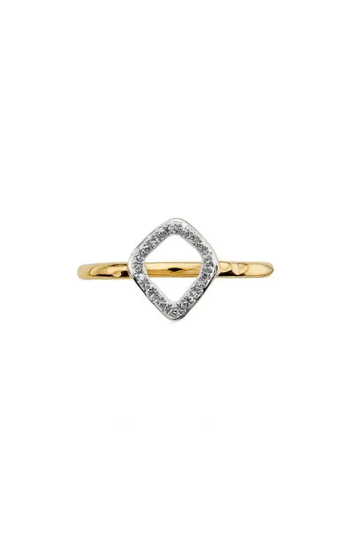 Monica Vinader Riva Mini Kite Diamond Stacking Ring - Gold