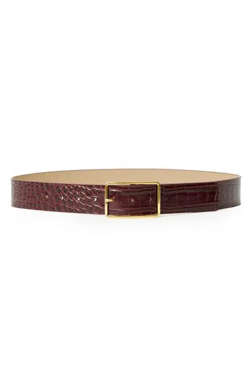 B-low The Belt Milla Croc-embossed Leather Belt - Merlot Gold