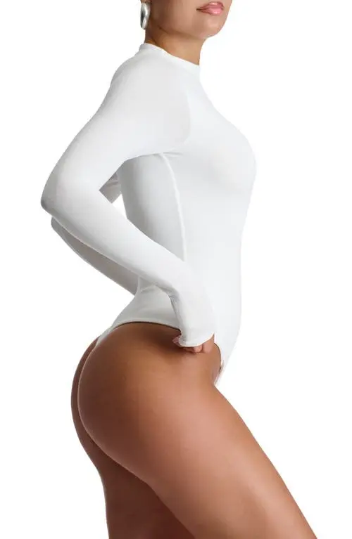 Naked Wardrobe Nw Mockneck Bodysuit - White