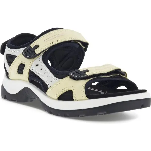 Ecco Yucatan Sandal - Straw/shadow White