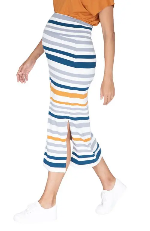ANGEL MATERNITY Stripe Midi Skirt