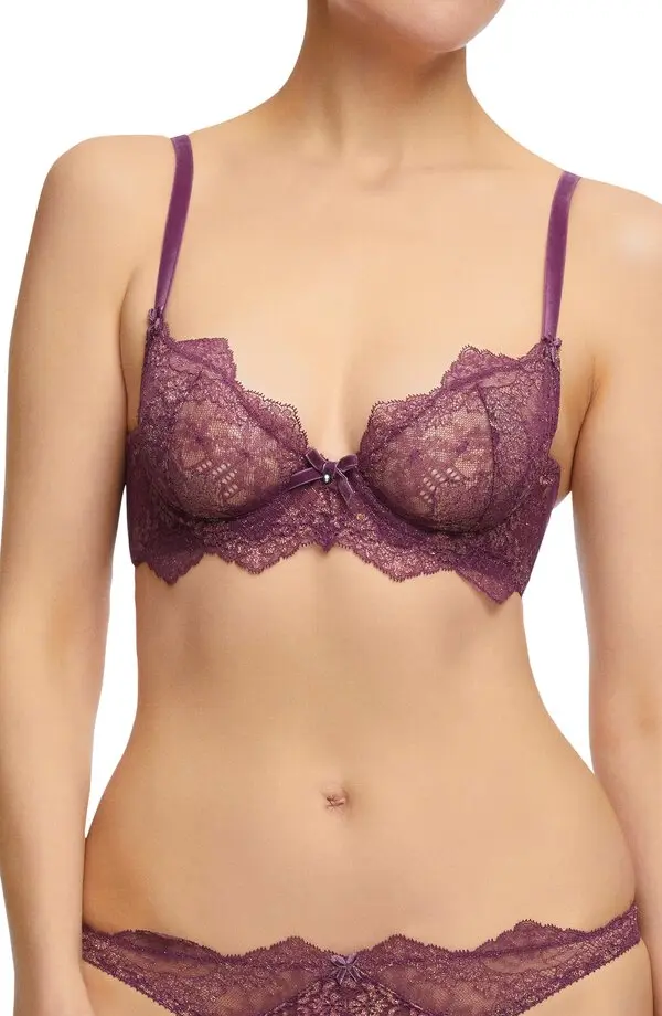 DITA VON TEESE Metallic Lace Underwire Bra