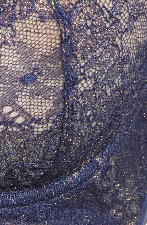 DITA VON TEESE Metallic Lace Underwire Bra