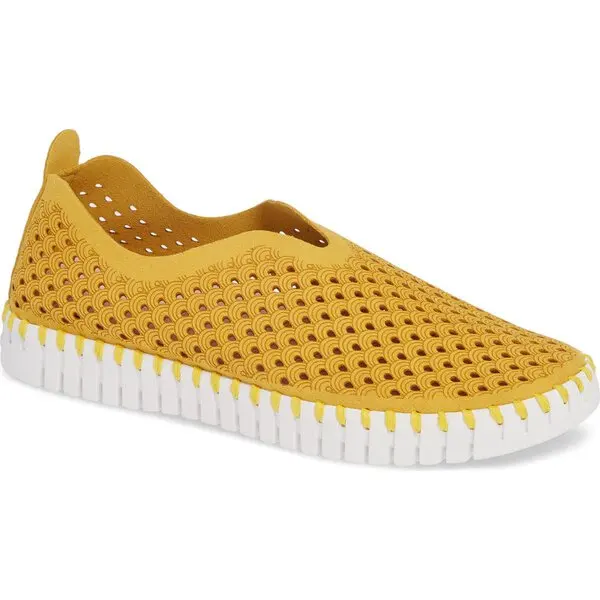 ILSE JACOBSEN Tulip 139 Perforated Slip-on Sneaker - Golden Rod