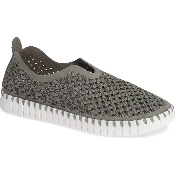ILSE JACOBSEN Tulip 139 Perforated Slip-on Sneaker - Grey