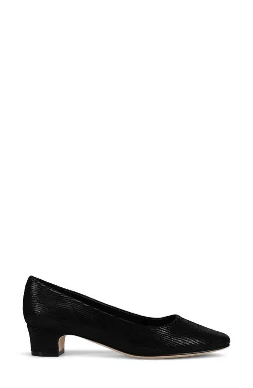 Vaneli Astyr Almond Toe Pump - Black Mini Lizard Print