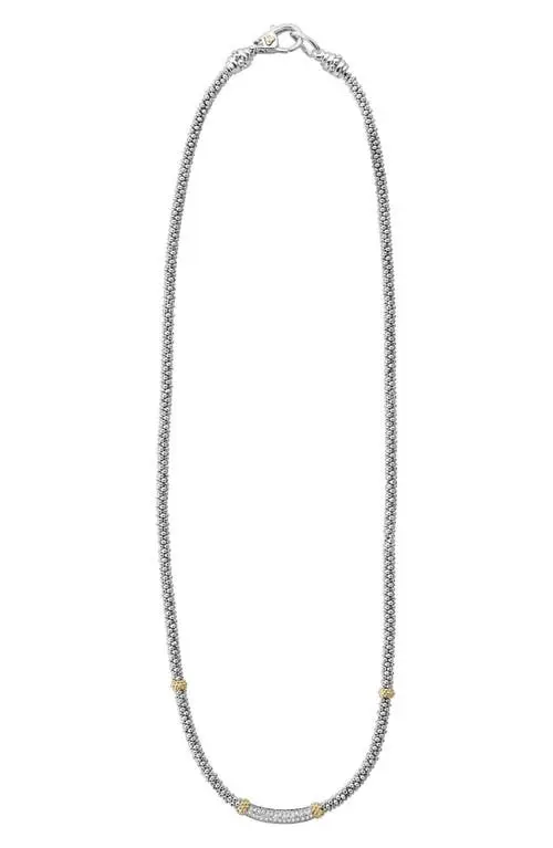 Lagos Lux Rope Necklace With Pendant - Diamond