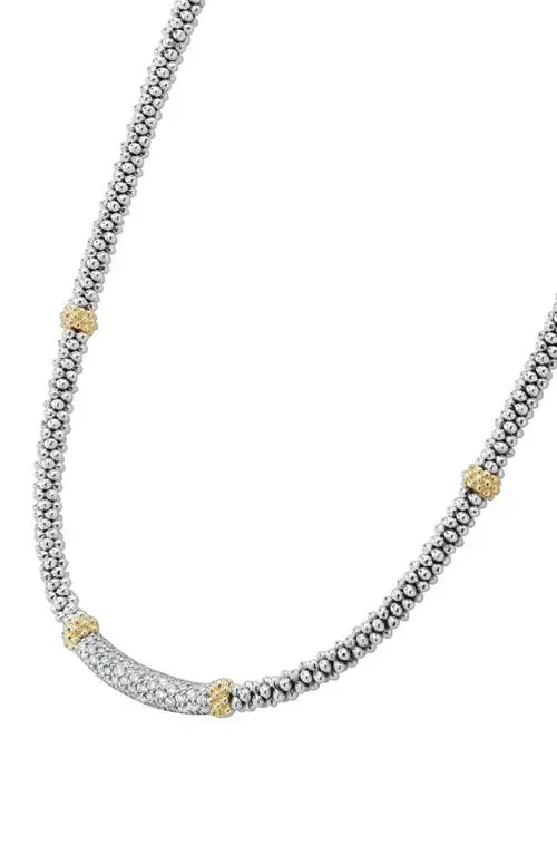 Lagos Lux Rope Necklace With Pendant - Diamond