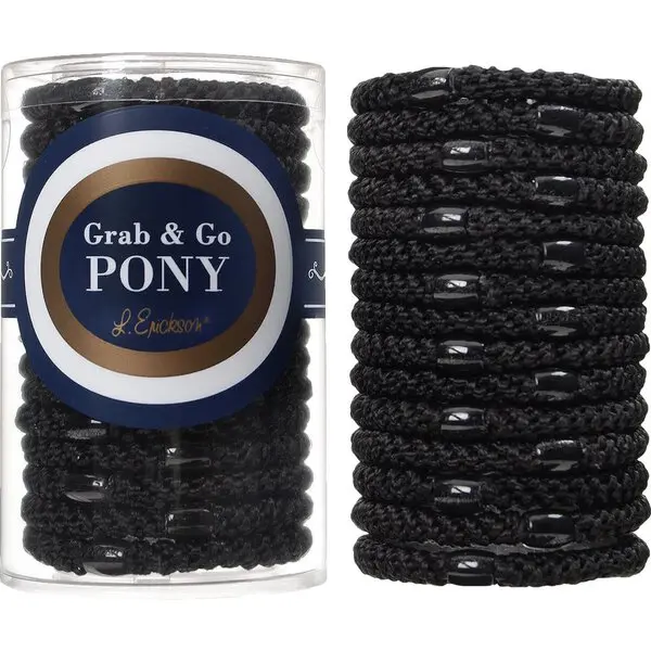 L. Erickson Grab & Go Braided Hair Ties - Black