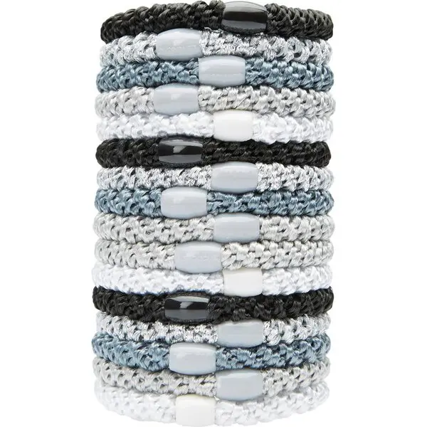 L. Erickson Grab & Go Braided Hair Ties - Light Silver Metallic