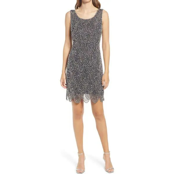 Pisarro Nights Beaded Mini Dress