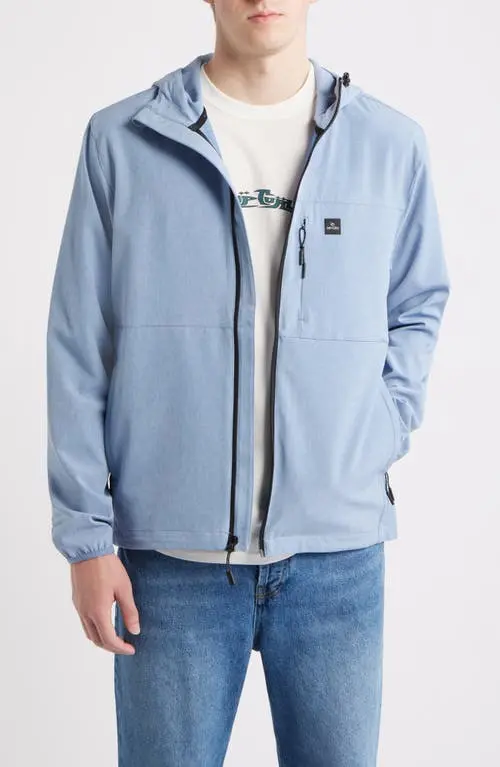 Rip Curl Elite Anti Series Water Repellent Hooded Jacket - Faded Denim