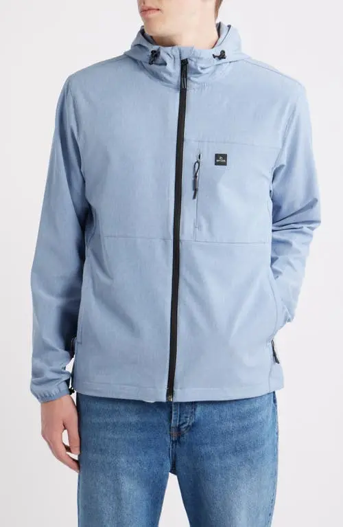 Rip Curl Elite Anti Series Water Repellent Hooded Jacket - Faded Denim