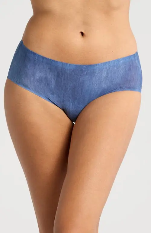 Chantelle Soft Stretch Seamless Hipster Panties - Blue Denim Print