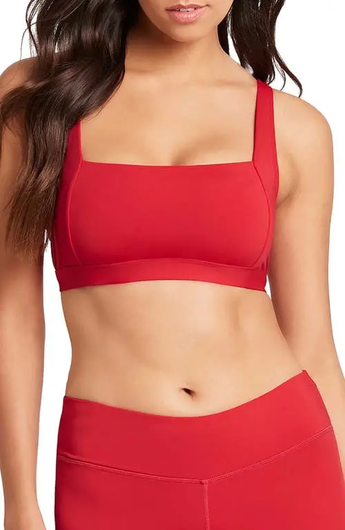 SEA LEVEL Squareneck Bralette Bikini Top - Red
