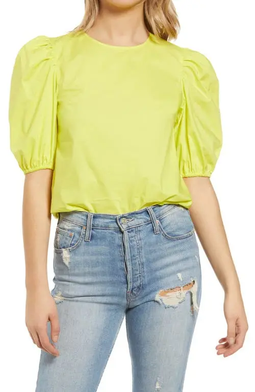 English Factory Puff Sleeve Top - Yellow