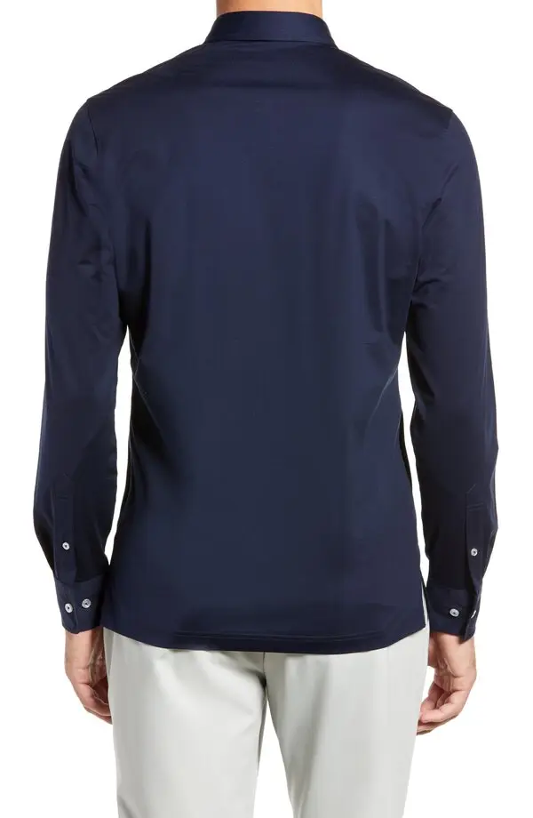 samuelsohn dress shirts Samuelsohn Contemporary Fit Jersey Knit Dress Shirt In Navy - 20% Off