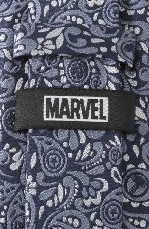 CUFFLINKS, INC. Silk Neck Tie With Paisley And Avengers Icons