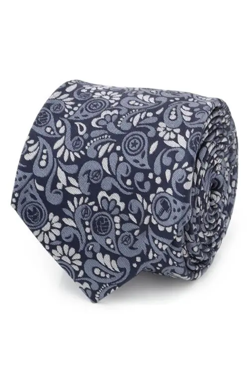 CUFFLINKS, INC. Silk Neck Tie With Paisley And Avengers Icons