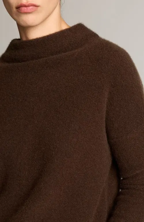 Vince Boiled Cashmere Funnel Neck Pullover - Pinewood