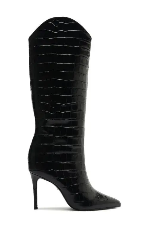 Schutz Maryana Pointed Toe Boots - Black