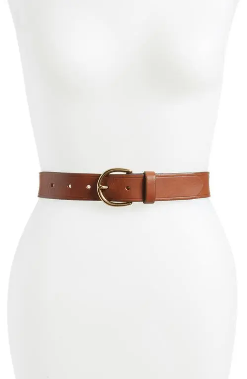 Madewell Leather Belt - Pecan/gold