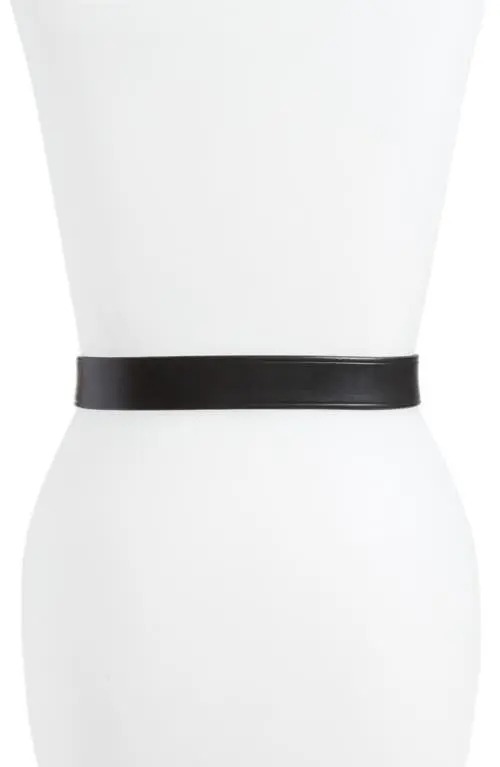 Madewell Leather Belt - True Black/gold