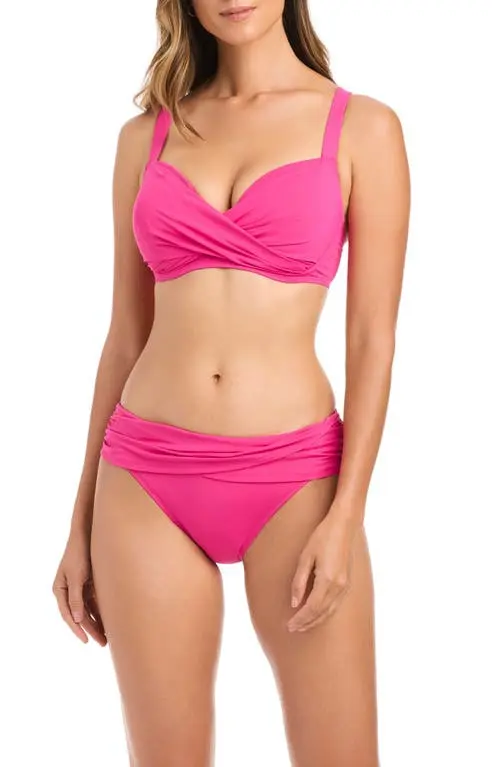 BLEU BY ROD BEATTIE Twisted Hipster Bikini Bottom - Pink Punch
