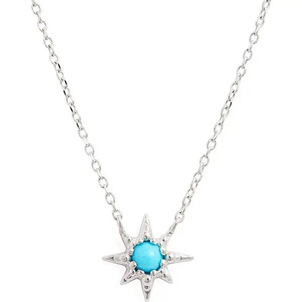 Anzie Starburst Pendant Necklace - Turquoise