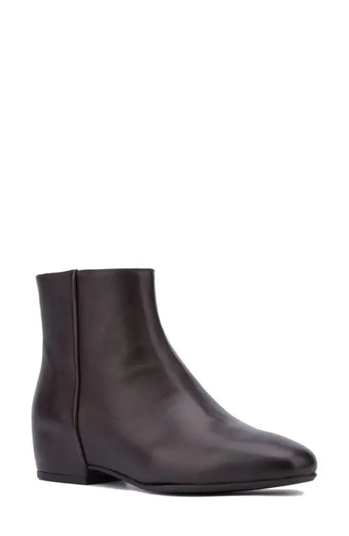 Aquatalia Ulyssa Waterproof Leather Bootie - Dark Brown