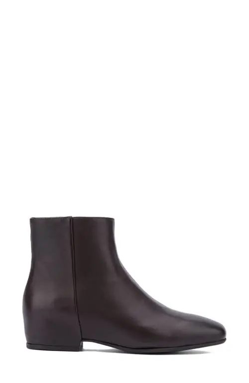 Aquatalia Ulyssa Waterproof Leather Bootie - Dark Brown
