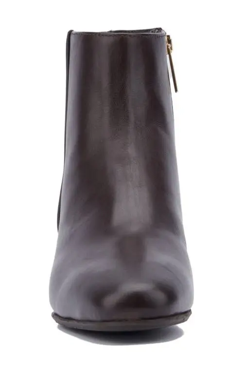 Aquatalia Ulyssa Waterproof Leather Bootie - Dark Brown