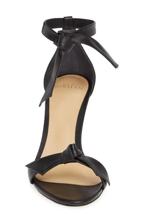 ALEXANDRE BIRMAN Clarita Ankle Tie Sandal - Black Leather