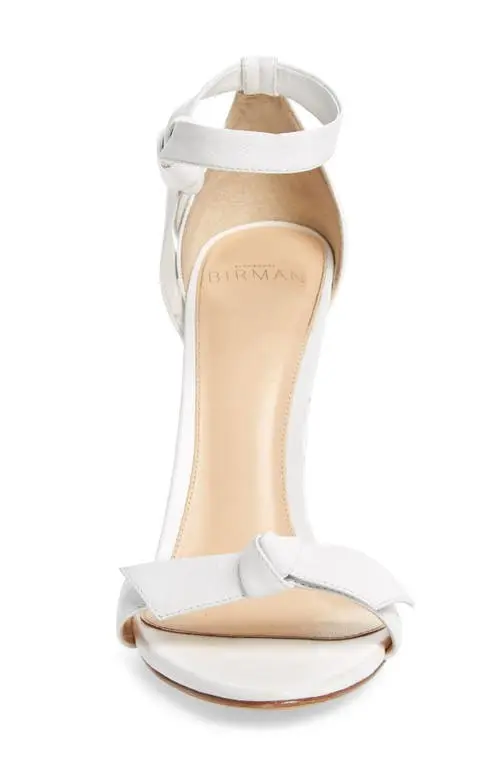 ALEXANDRE BIRMAN Clarita Ankle Tie Sandal - White Leather