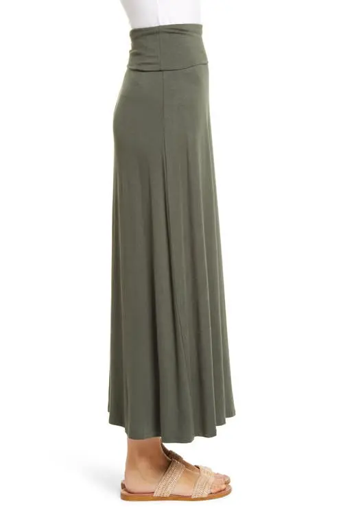 Loveappella Roll Top Maxi Skirt - Dk Olive