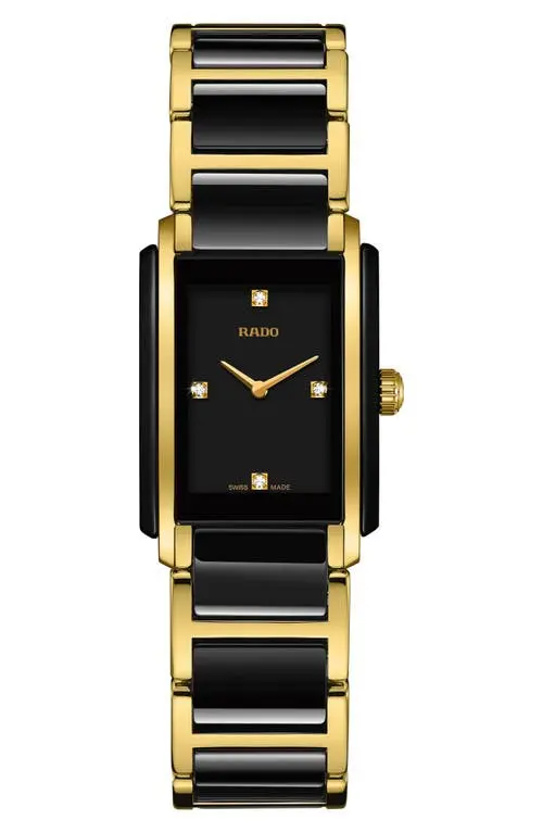 RADO Integral Diamonds Bracelet Watch - Gold/black