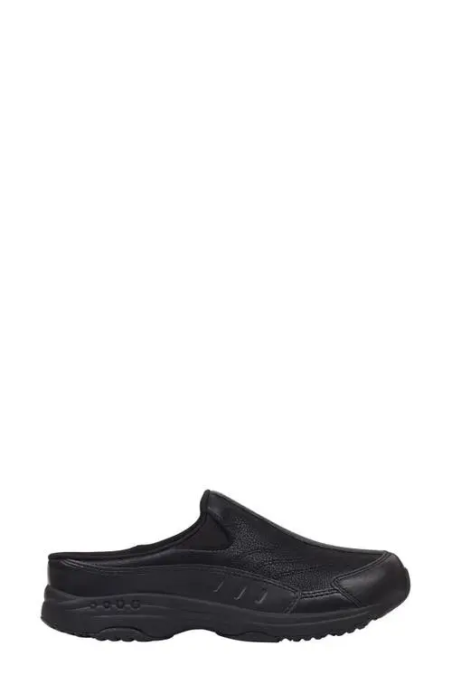 Easy Spirit Traveltime Clog Sneaker - Black Leather