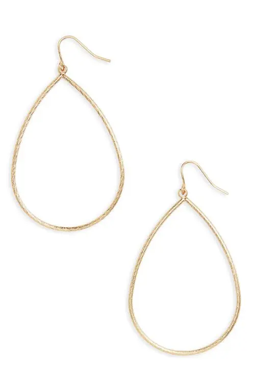 Nordstrom Textured Teardrop Earrings - Gold