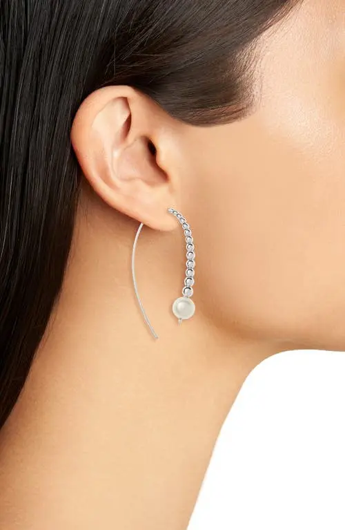 Lagos Threader Pearl Earrings