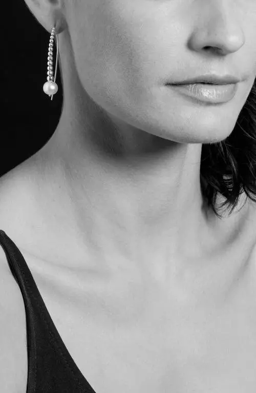 Lagos Threader Pearl Earrings