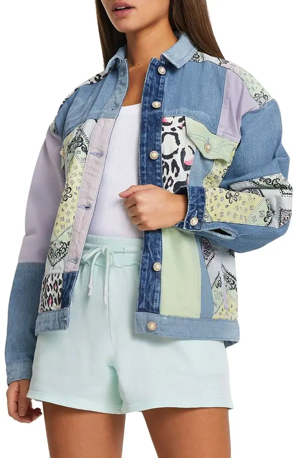 RIVER ISLAND Moondust Mash-up Denim Jacket