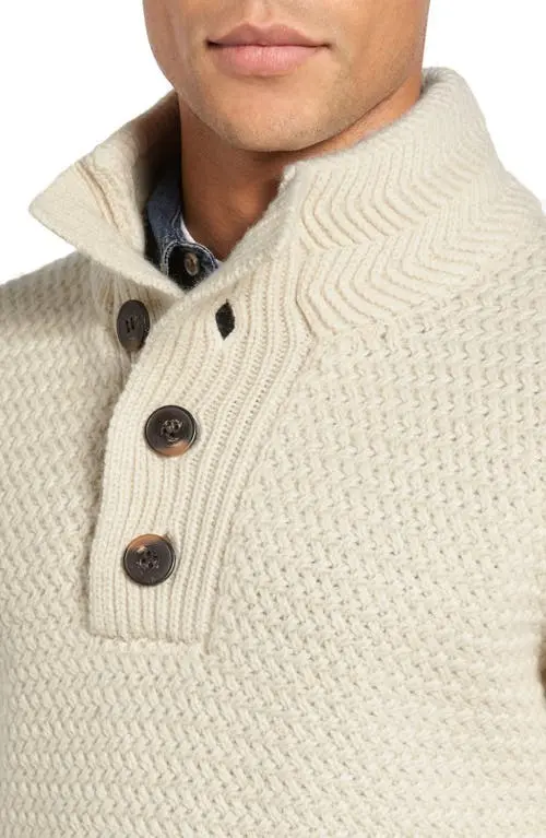 SCHOTT Military Henley Sweater - Off White