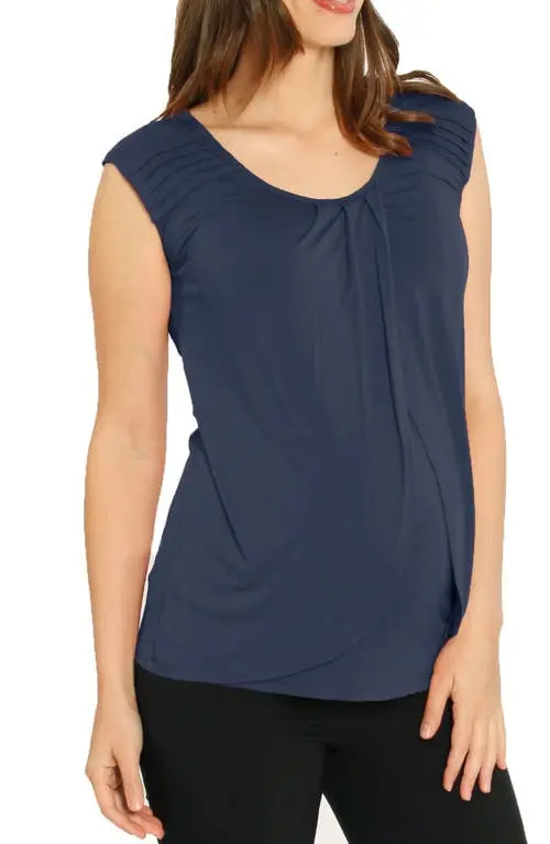 ANGEL MATERNITY Nursing Top - Blue