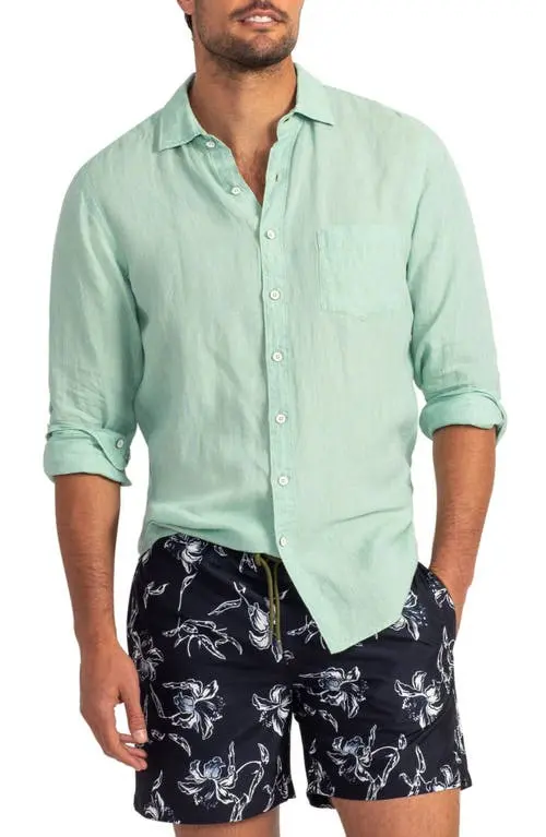 Rodd & Gunn Coromandel Button-up Linen Shirt - Mint