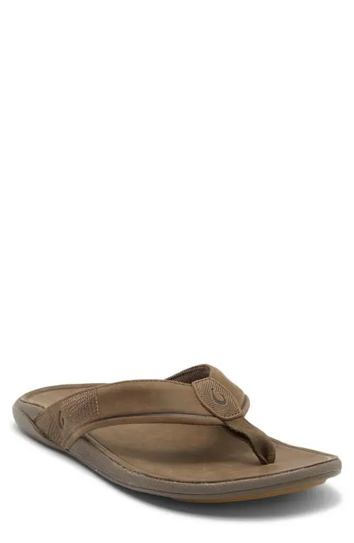 Olukai Tuahine Waterproof Flip Flop - Canteen/canteen