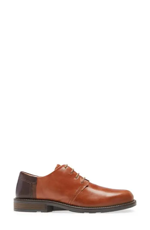 Naot Plain Toe Derby With Contrast Heel - Maple Lthr/walnut/toffee