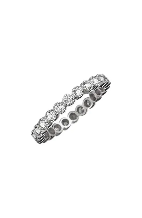 Sethi Couture Bezel Set Diamond Stack Ring - White Gold/diamond